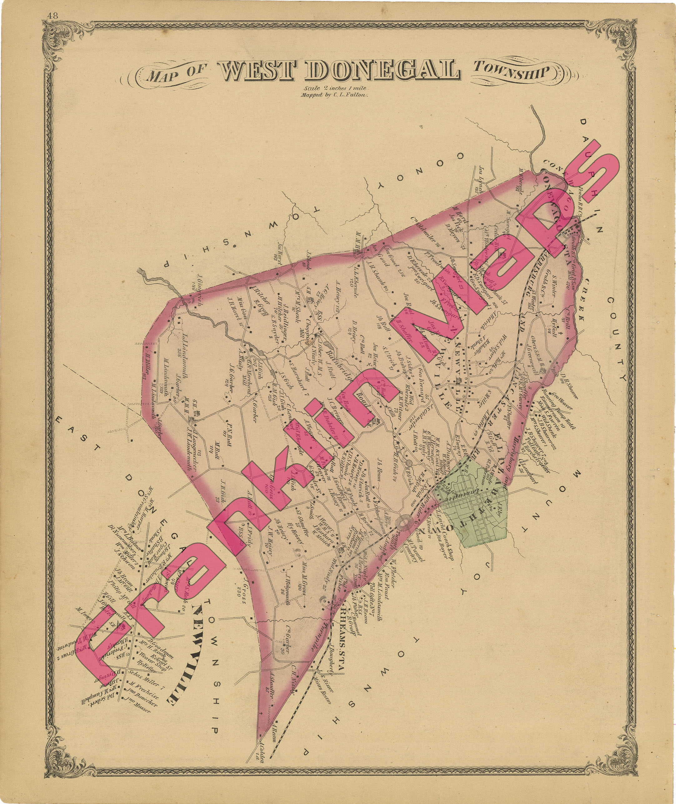 Andy's Antique Maps -1875 Lancaster County