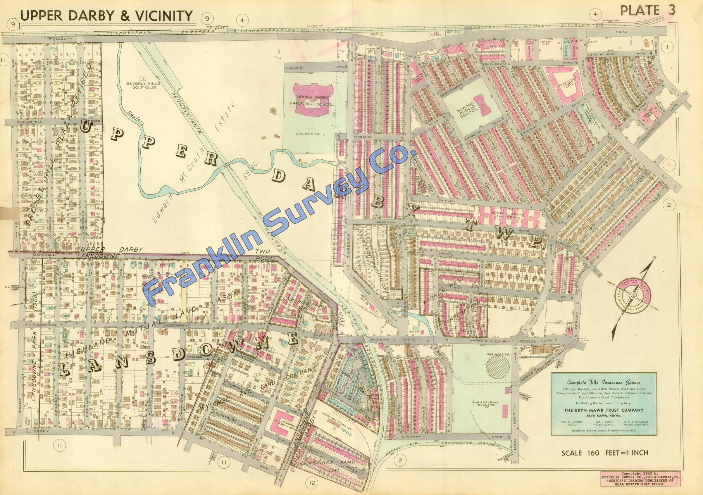 Andy's Antique Maps -1942 Upper Darby & Vacinity