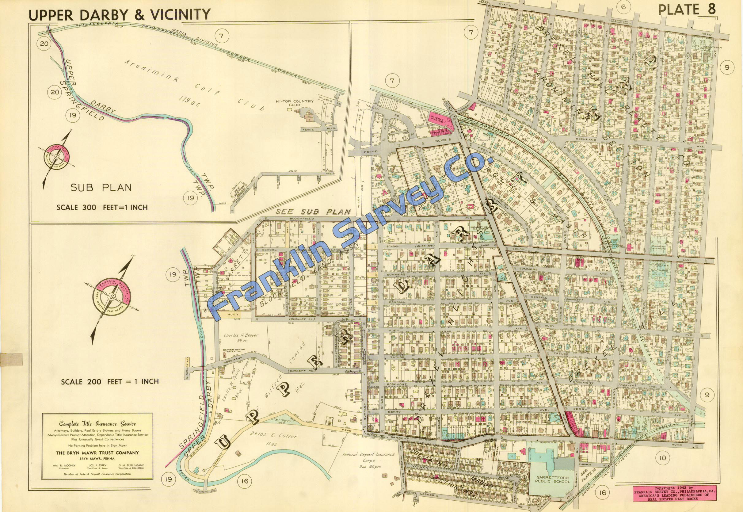 Andy's Antique Maps -1942 Upper Darby & Vacinity